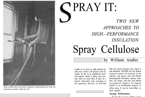 Spray It: Two New Approaches to High-Performance Insulation