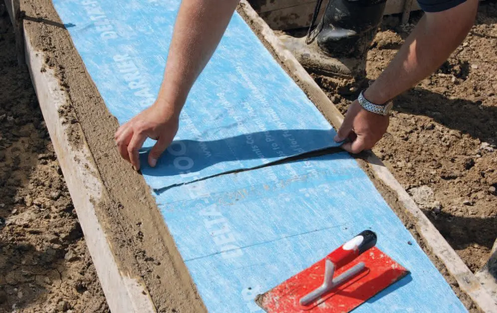 No-Leak Membrane for Concrete Footings