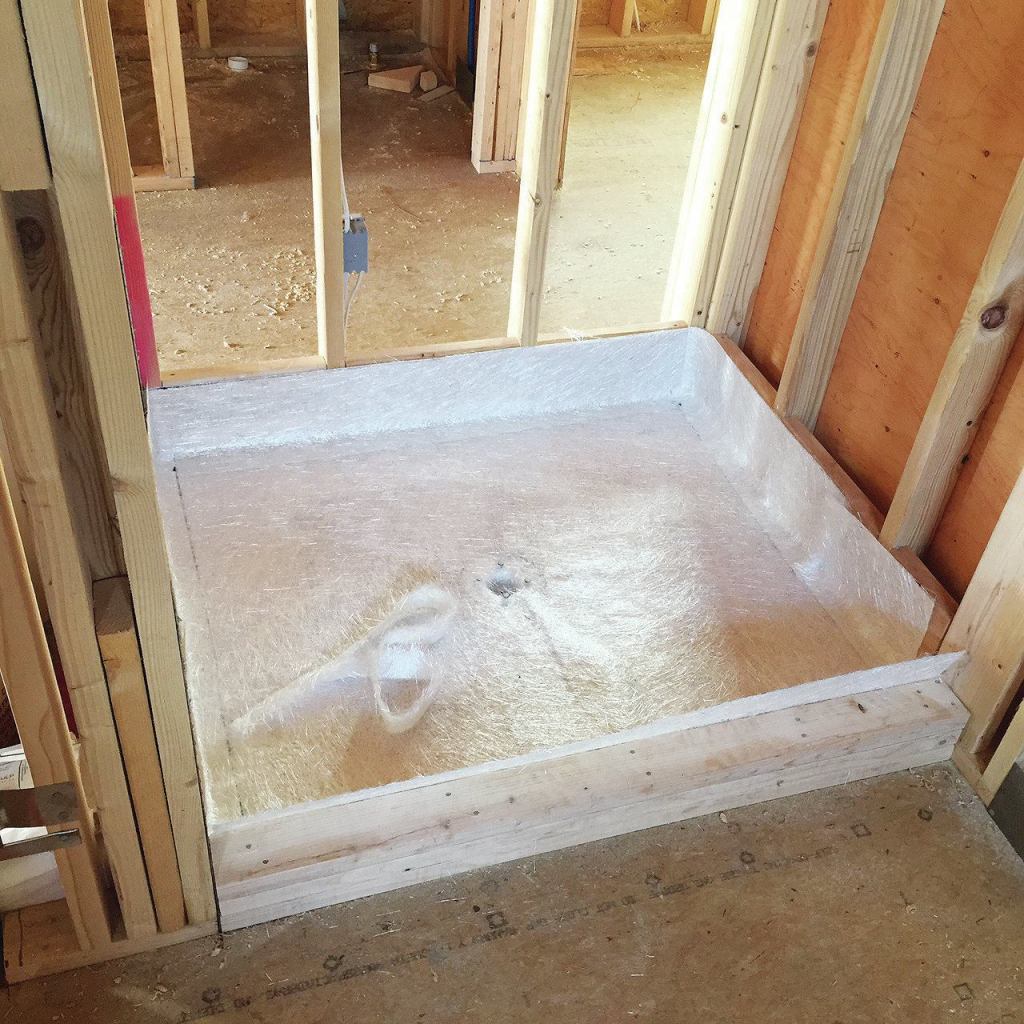 Making a Fiberglass Shower Pan on Site
