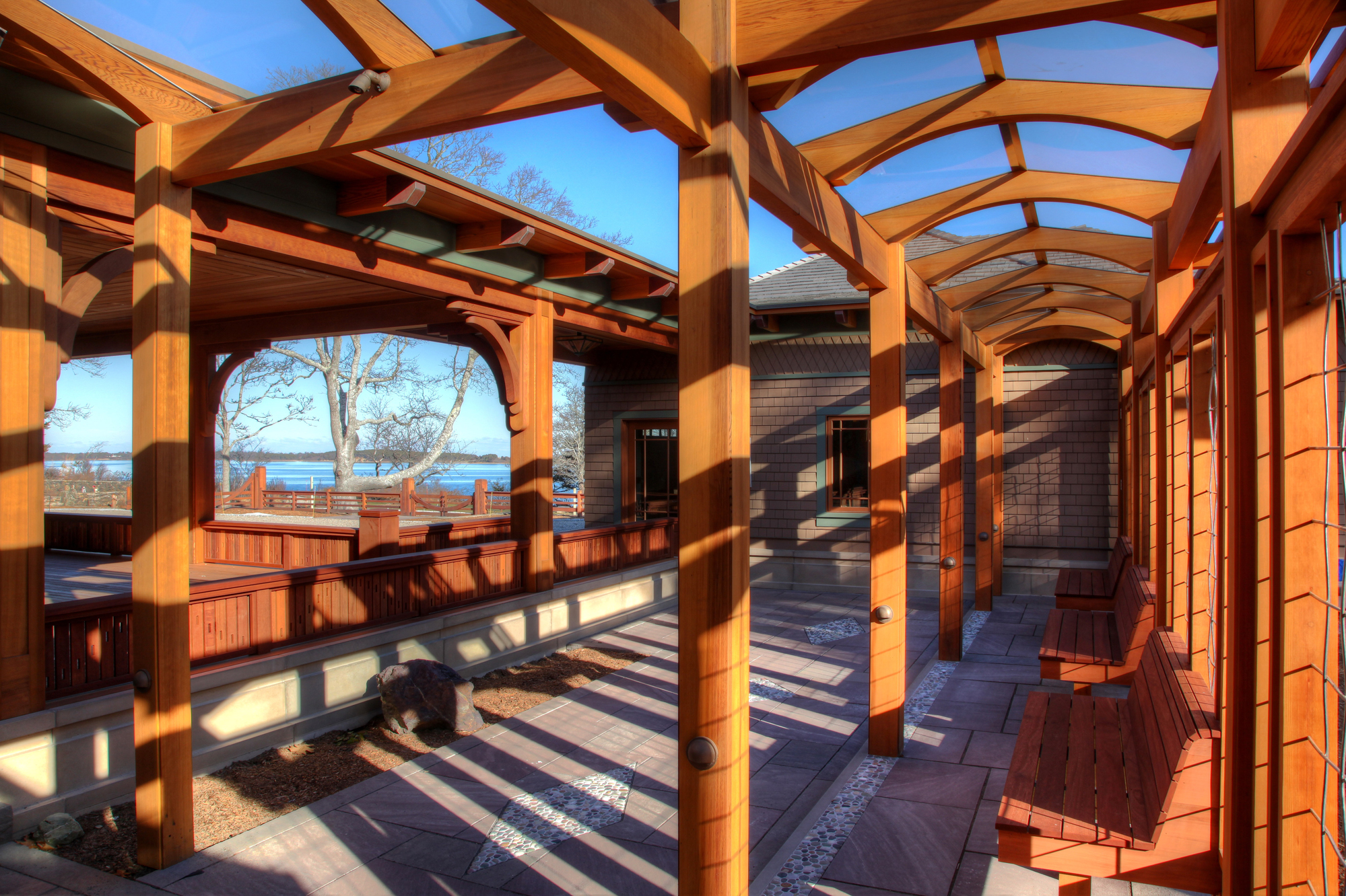 Decorative Beams for a Craftsman-Style Arbor