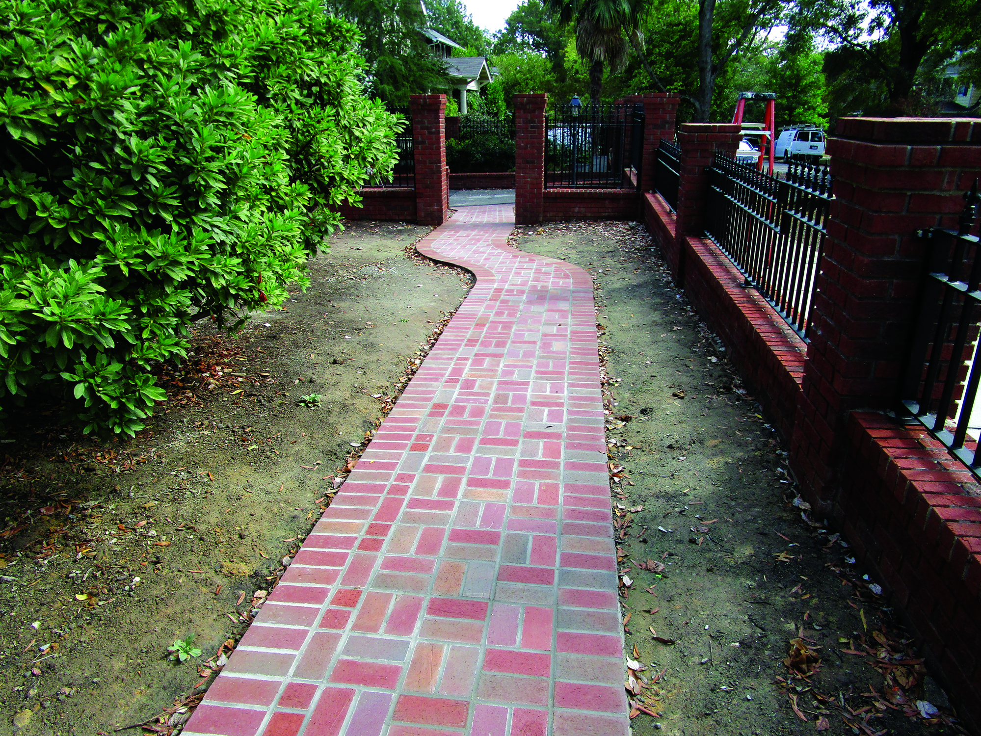 Laying Out a Curved Brick Walk