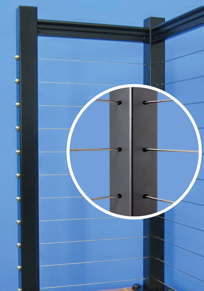 Single Corner Post for Cable Railing