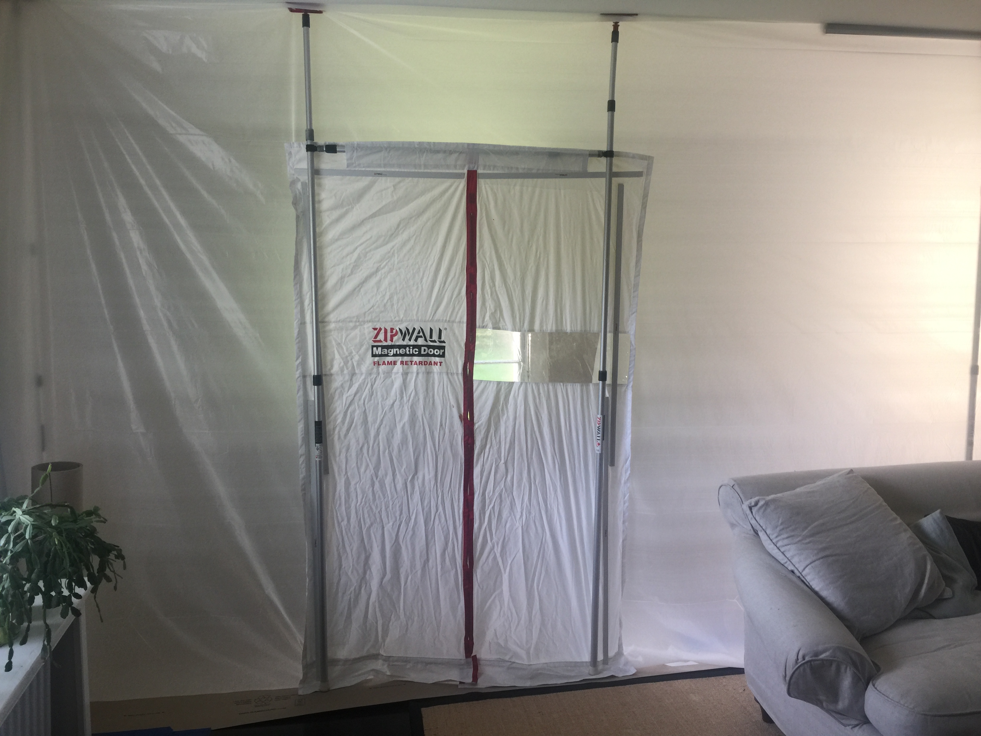 Zipwall Zipper ZipWall Magnetic Dust Barrier Door Kit - Reusable Dust ...