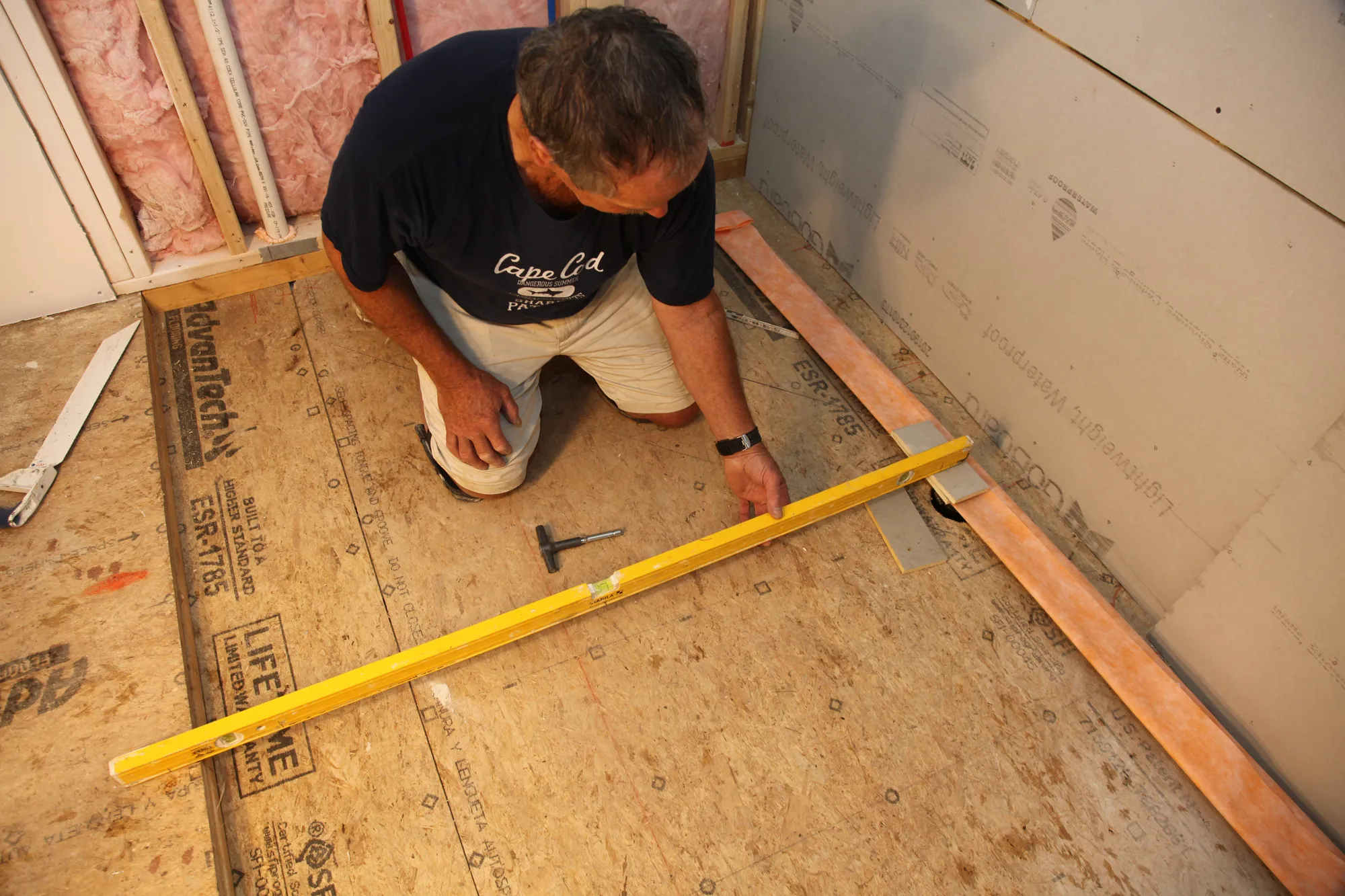 Tiling a Walk-In Shower: Chapter 1 - Making the Mud Base