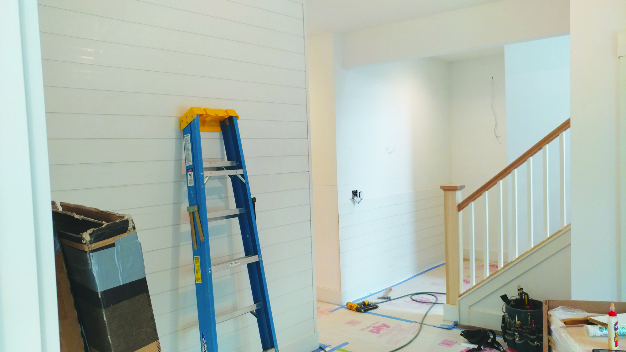 White Wood Trim Shiplap