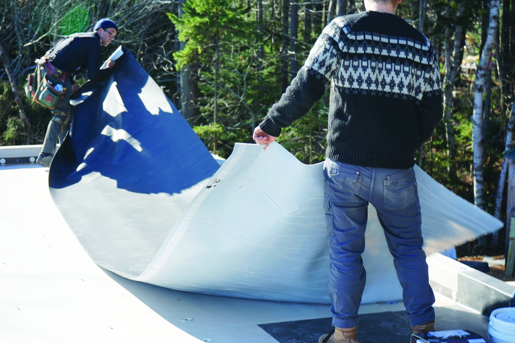 Roofing With Self-Adhering EPDM