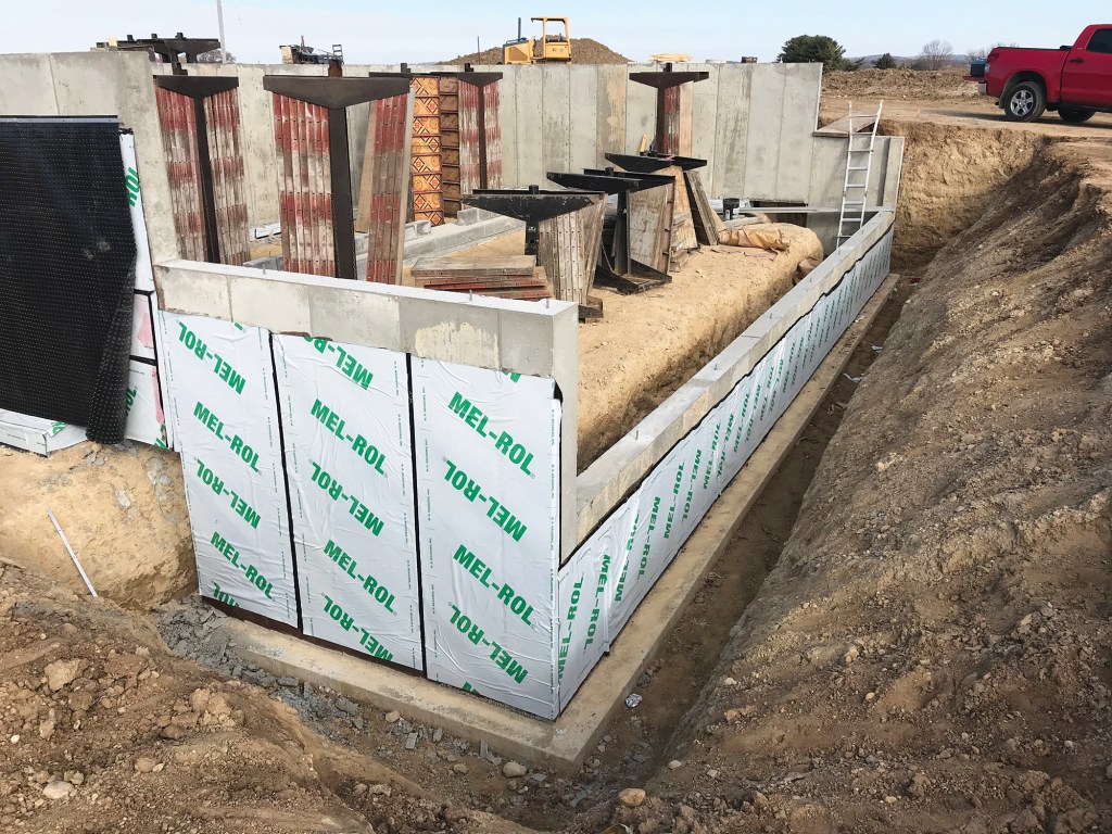 On Site With Mel-Rol Foundation Waterproofing Membrane