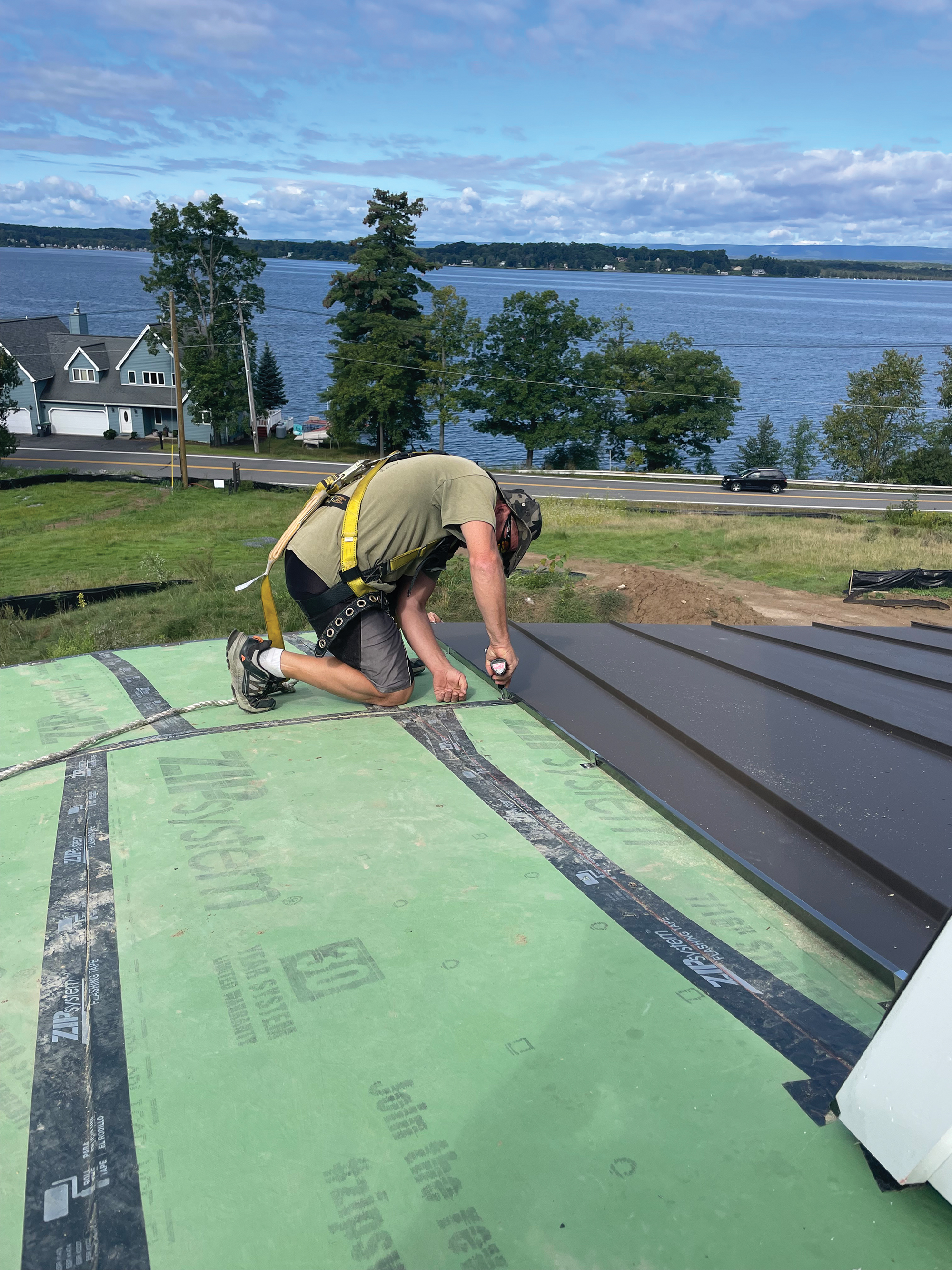 Standing Seam for a Circular Turret