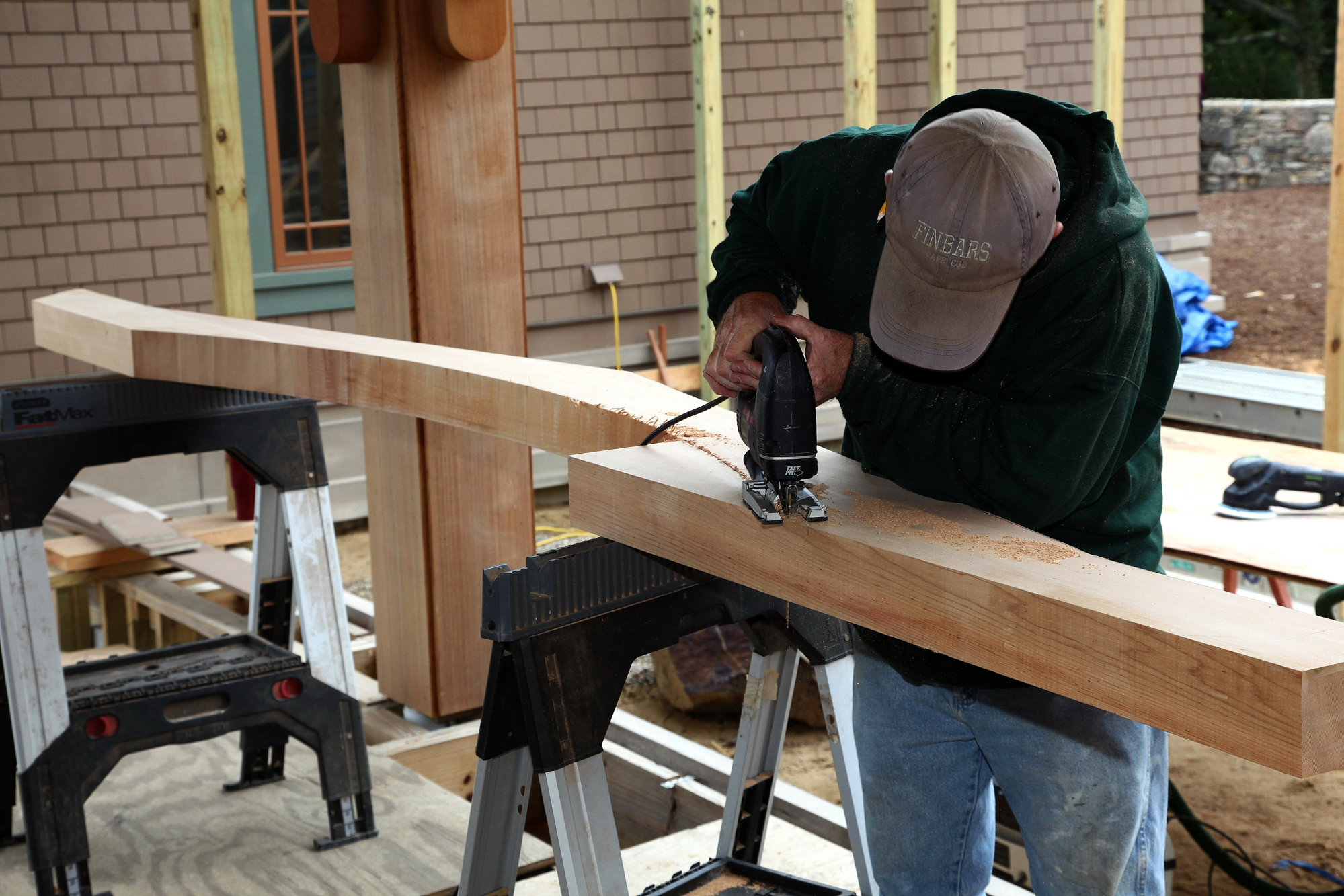 Decorative Beams for a Craftsman-Style Arbor