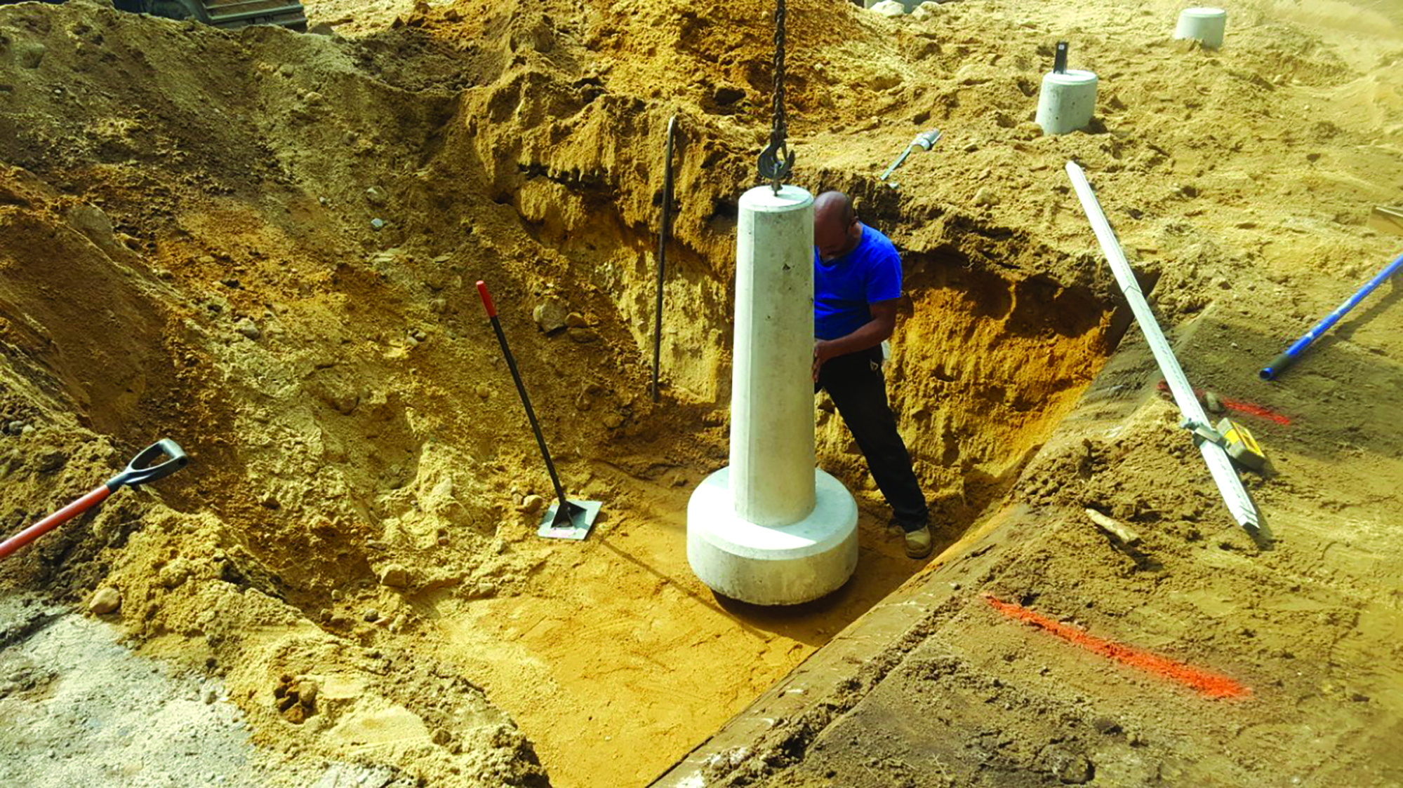 Setting Precast Footings