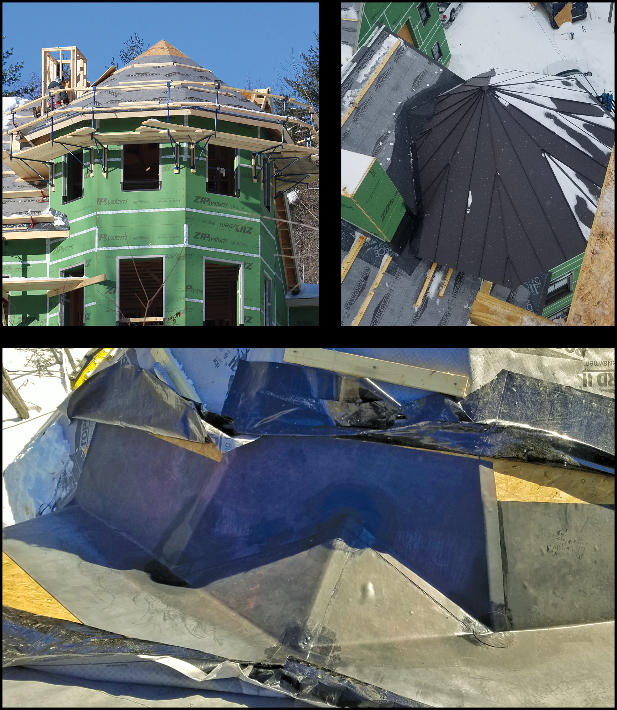 Metal Roofing for a Turret