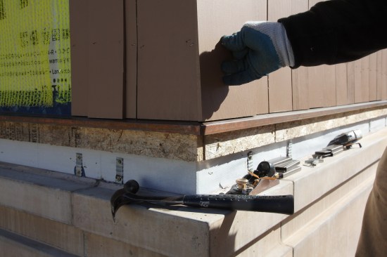 Weaving a Corner With Stained Shingles
