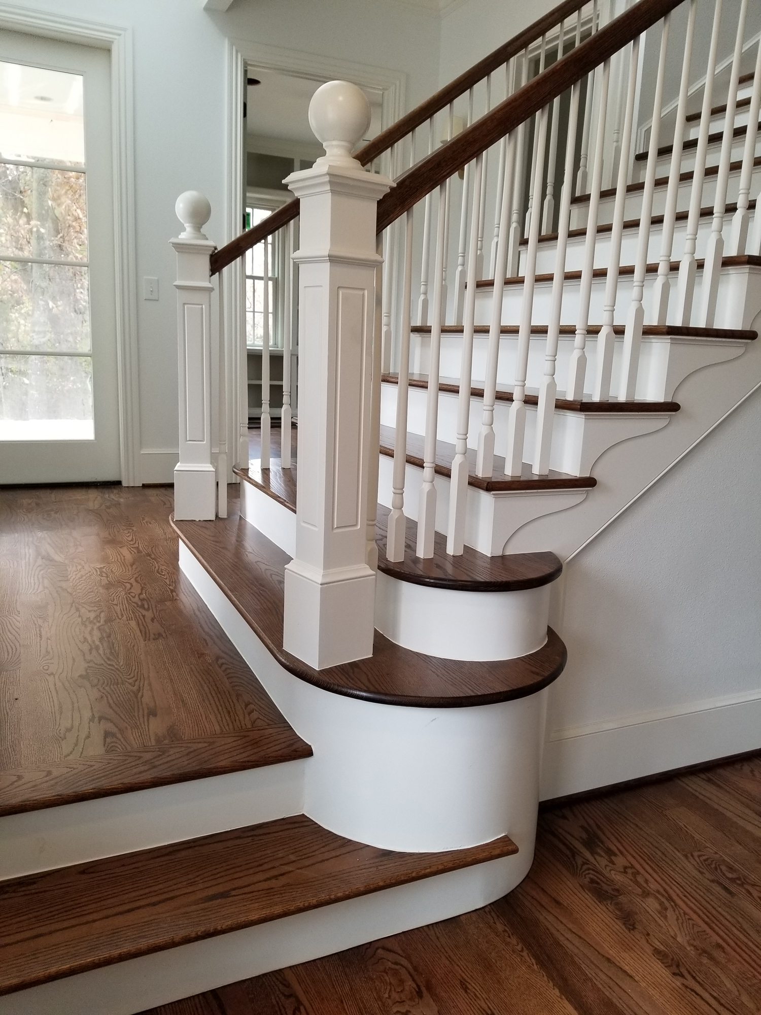 Custom-Built Radiused Starter Steps