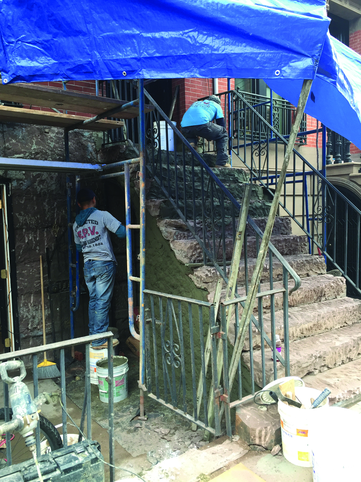 Refinishing a Brownstone Stoop