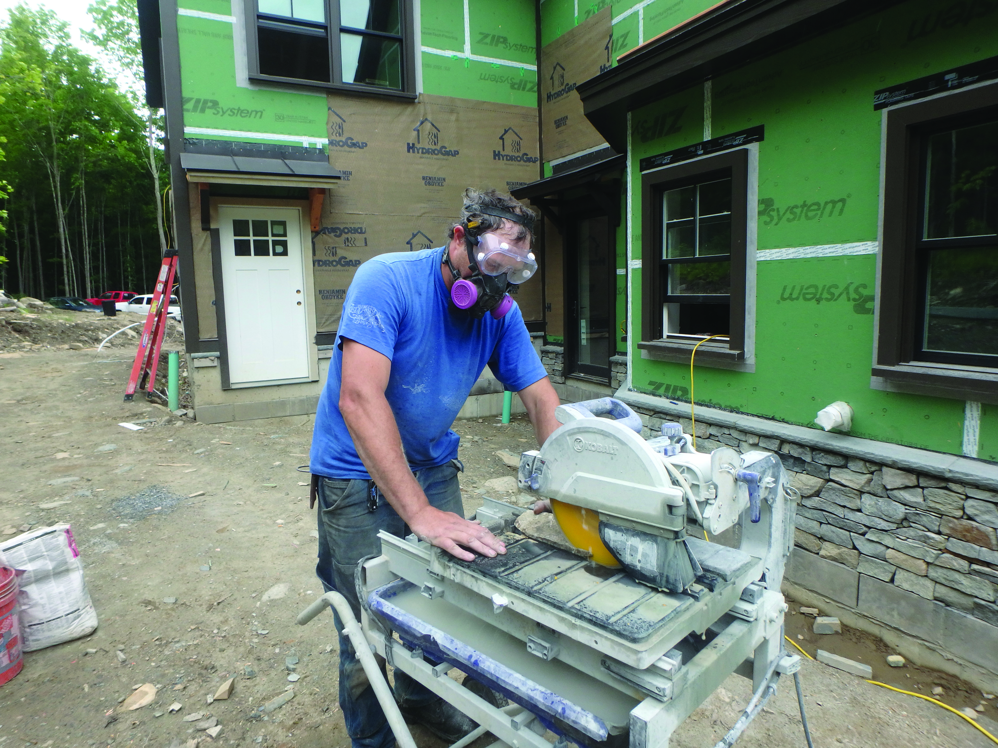 Stone Veneer on a Concrete Foundation