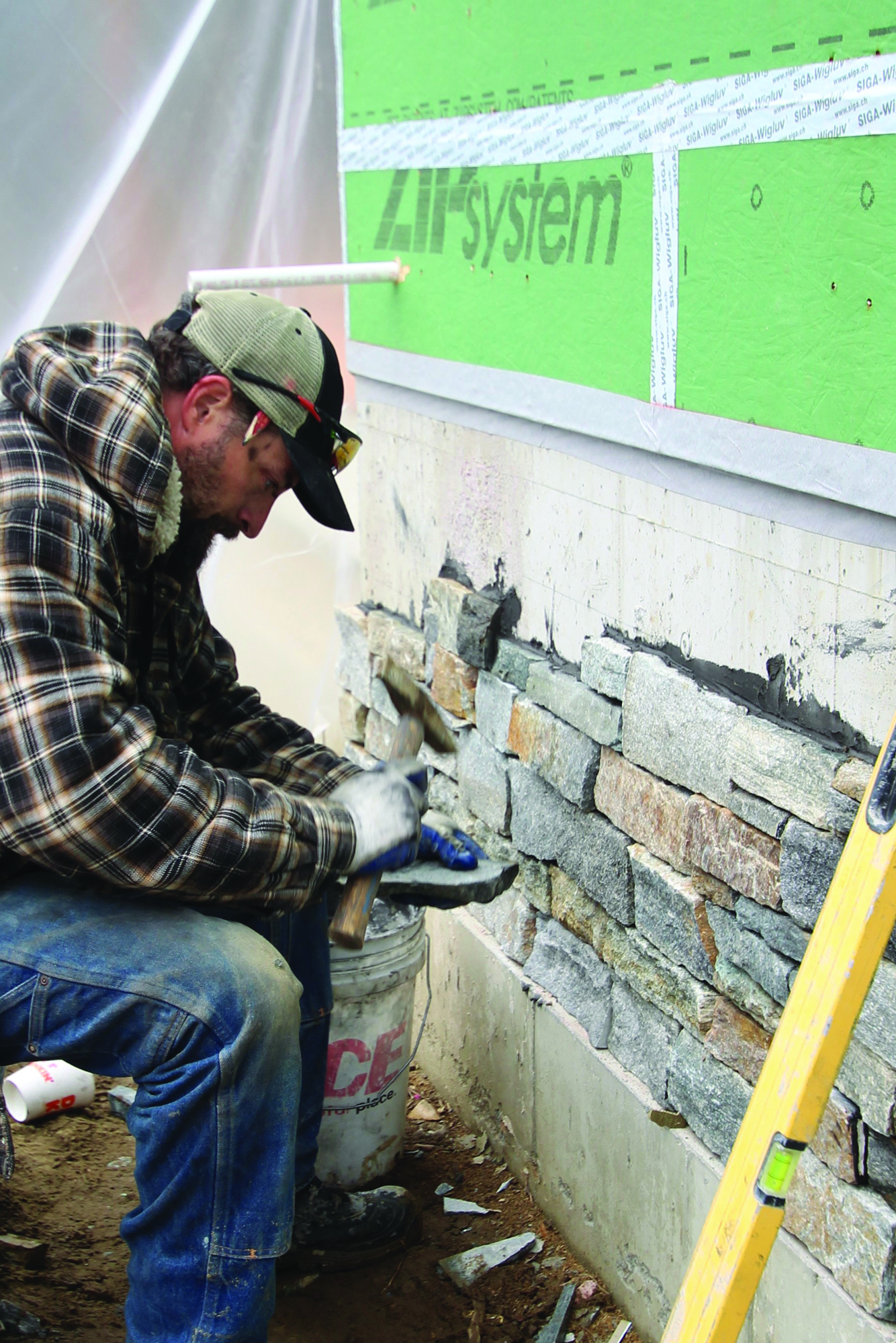 Stone Veneer on a Concrete Foundation