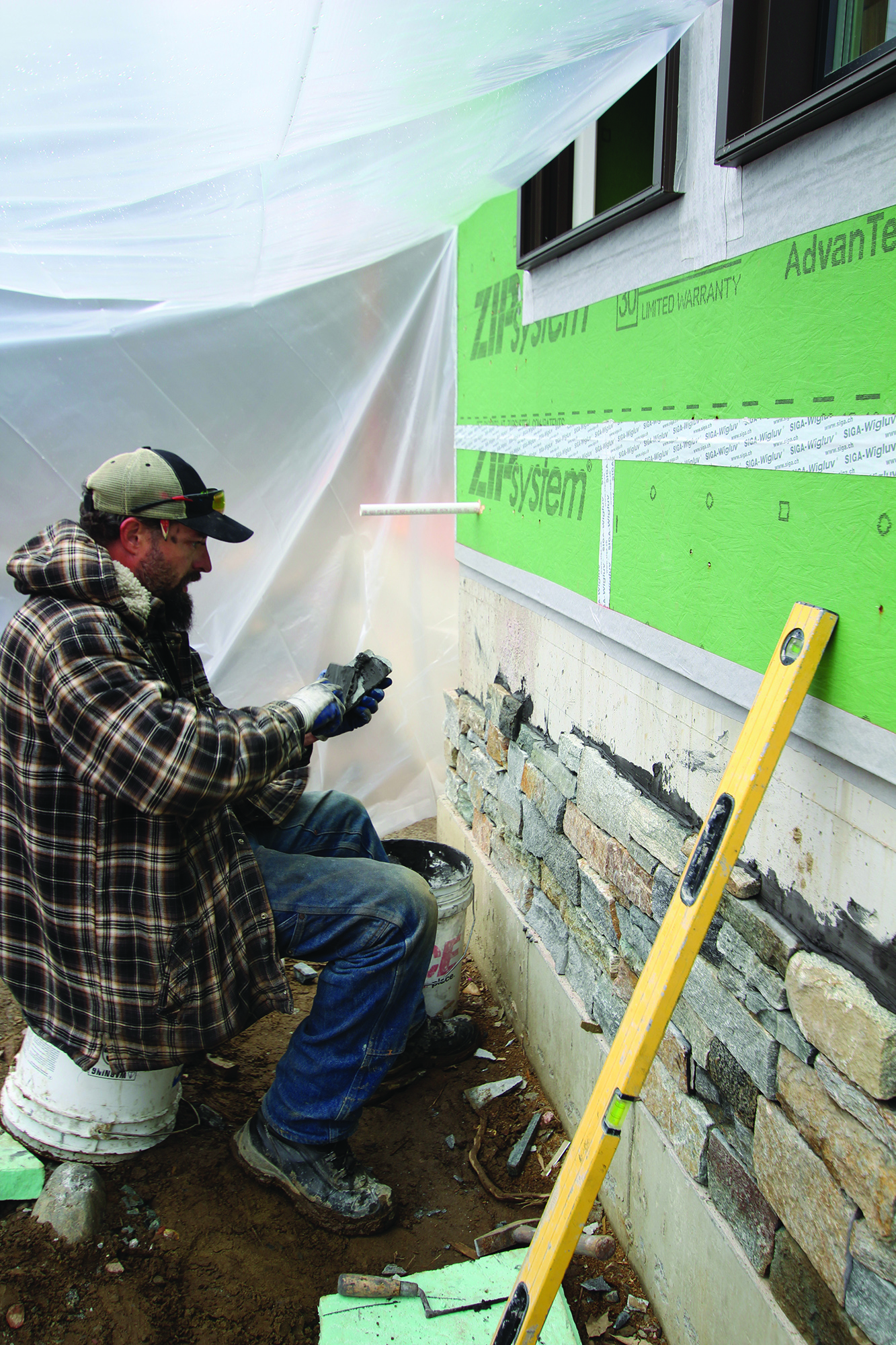 Stone Veneer on a Concrete Foundation