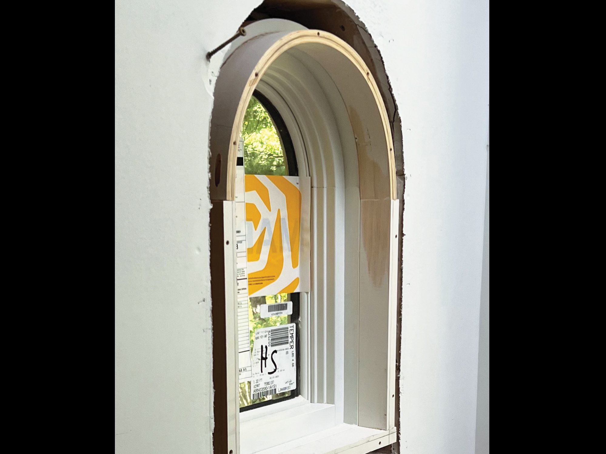 Trimless Return for an Arch-Top Window