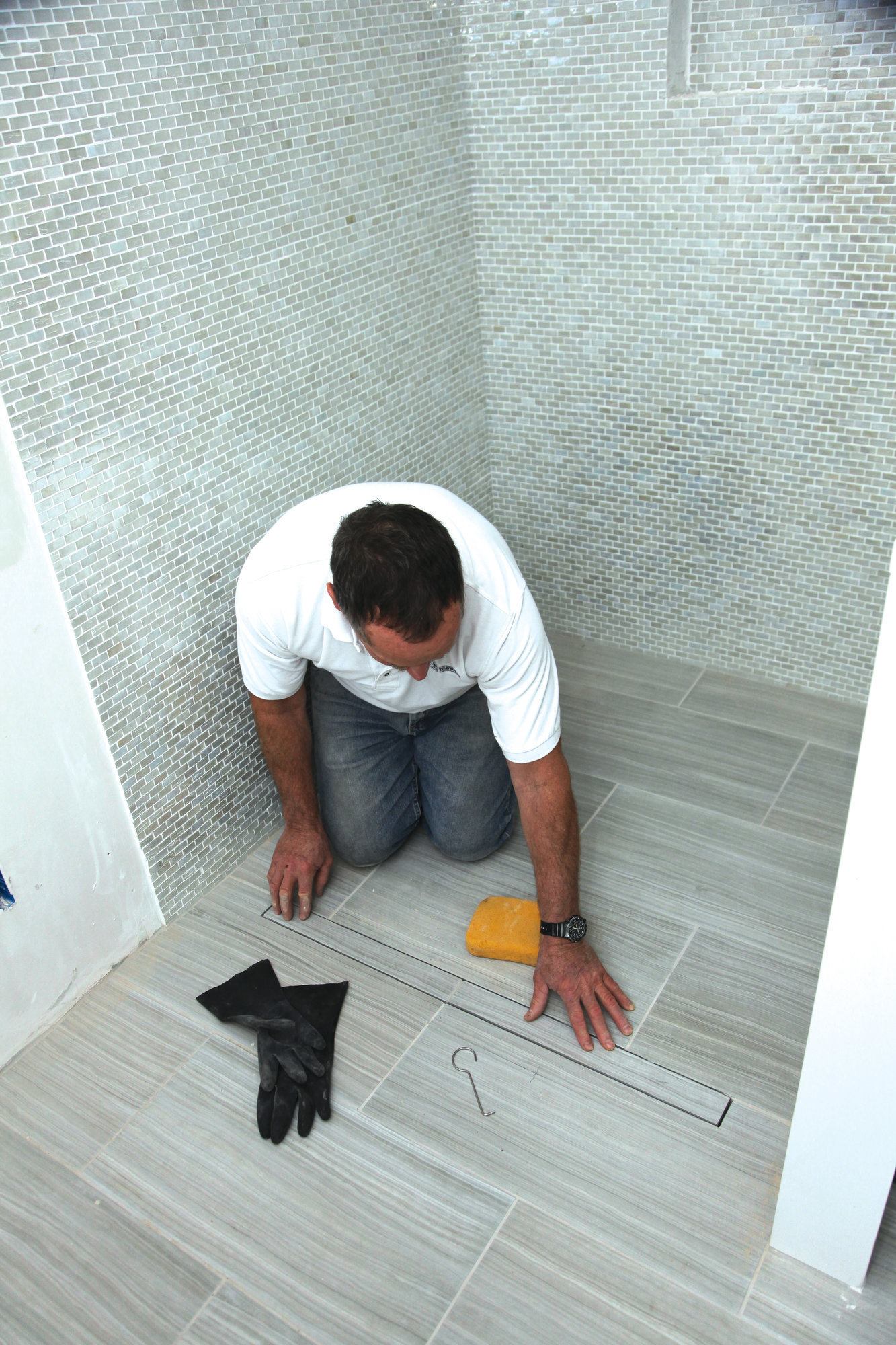 Lineup of Linear Shower Drains