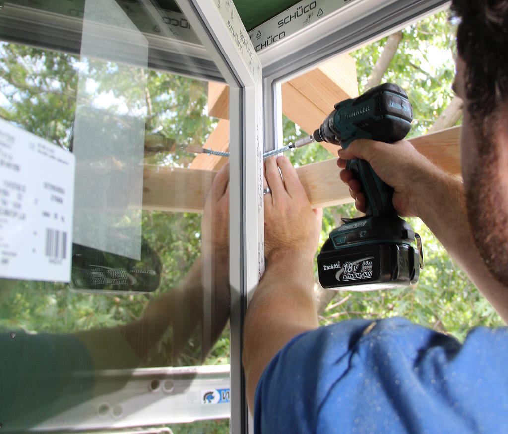 Setting Super-Windows in a Double Stud Wall