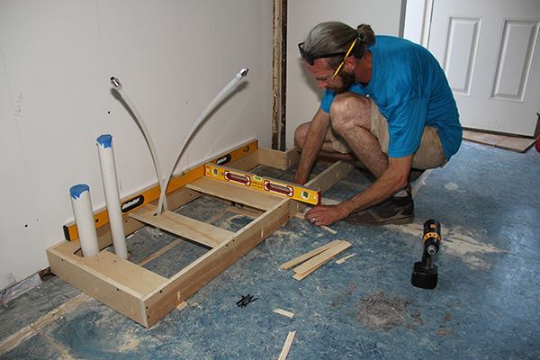 Installing Custom Cabinets on Toe-Kick Bases
