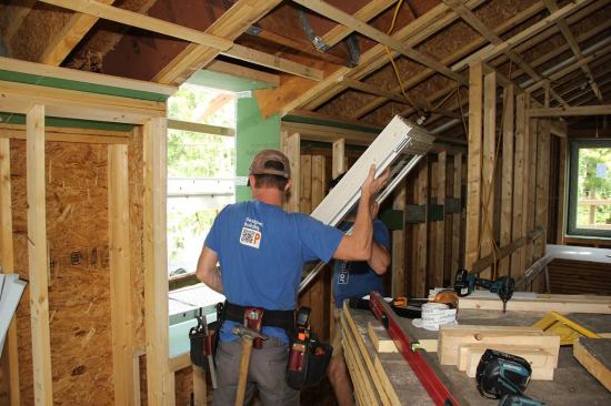 Setting Super-Windows in a Double Stud Wall