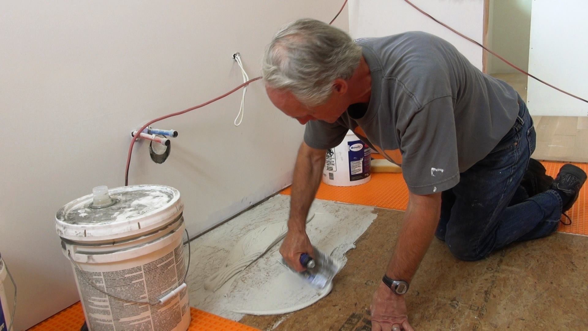 Prepping a Bathroom Floor for Tile