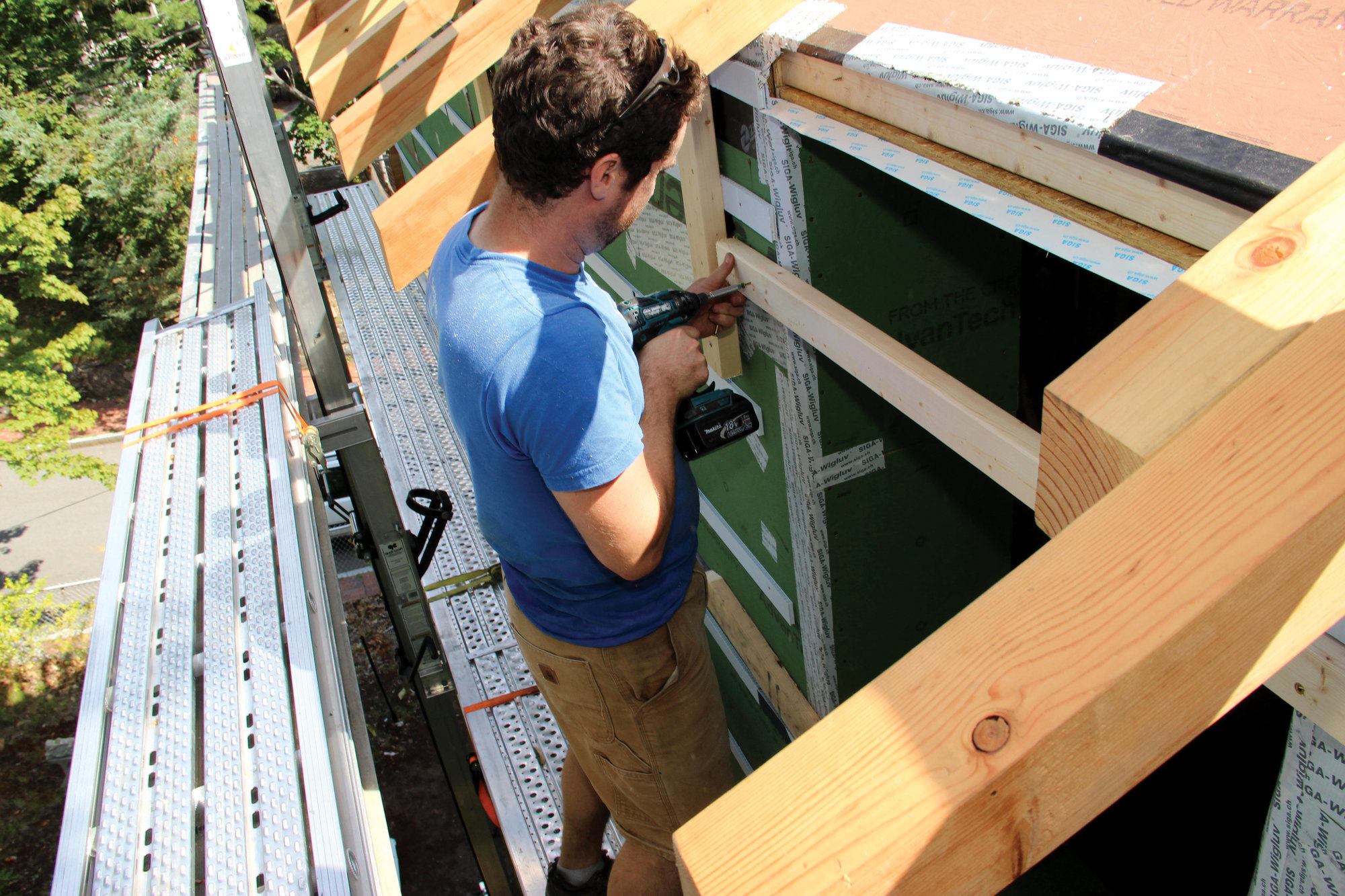 Installing Windows in a Deep Wall