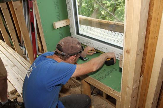 Setting Super-Windows in a Double Stud Wall