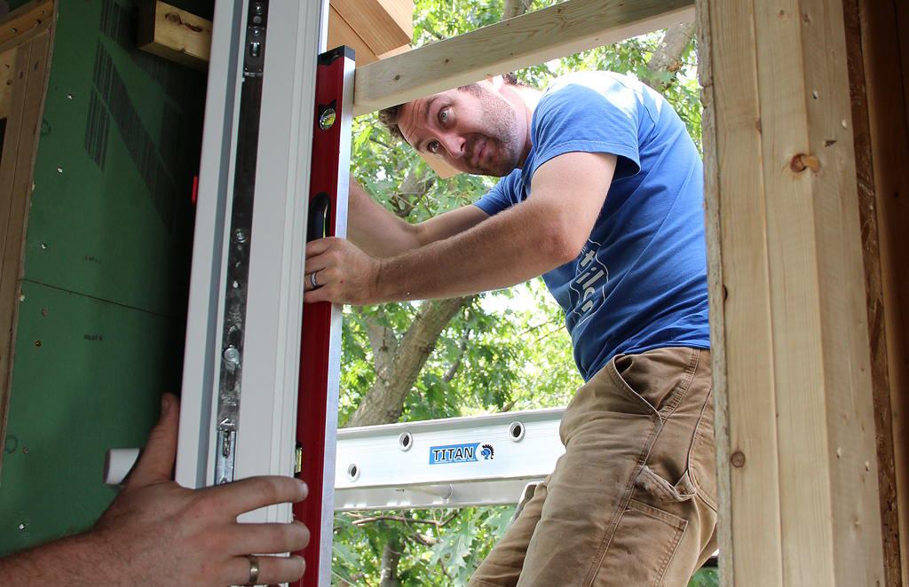 Setting Super-Windows in a Double Stud Wall
