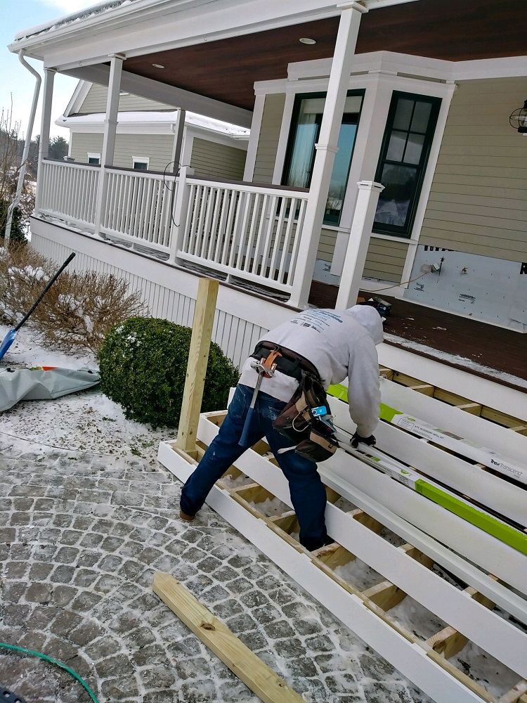 Wintertime Deck Building