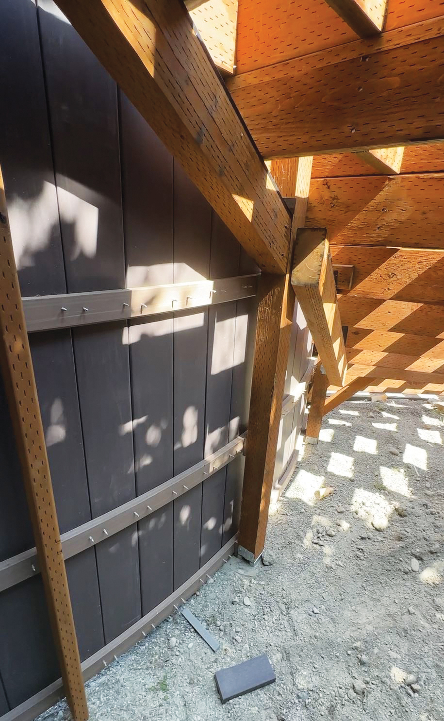 Box-Framed Curved Deck Stairs