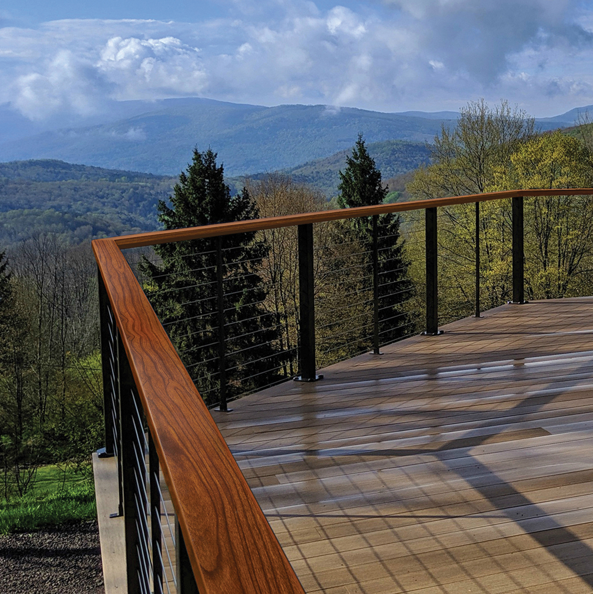 Wood-Grain Top Rails
