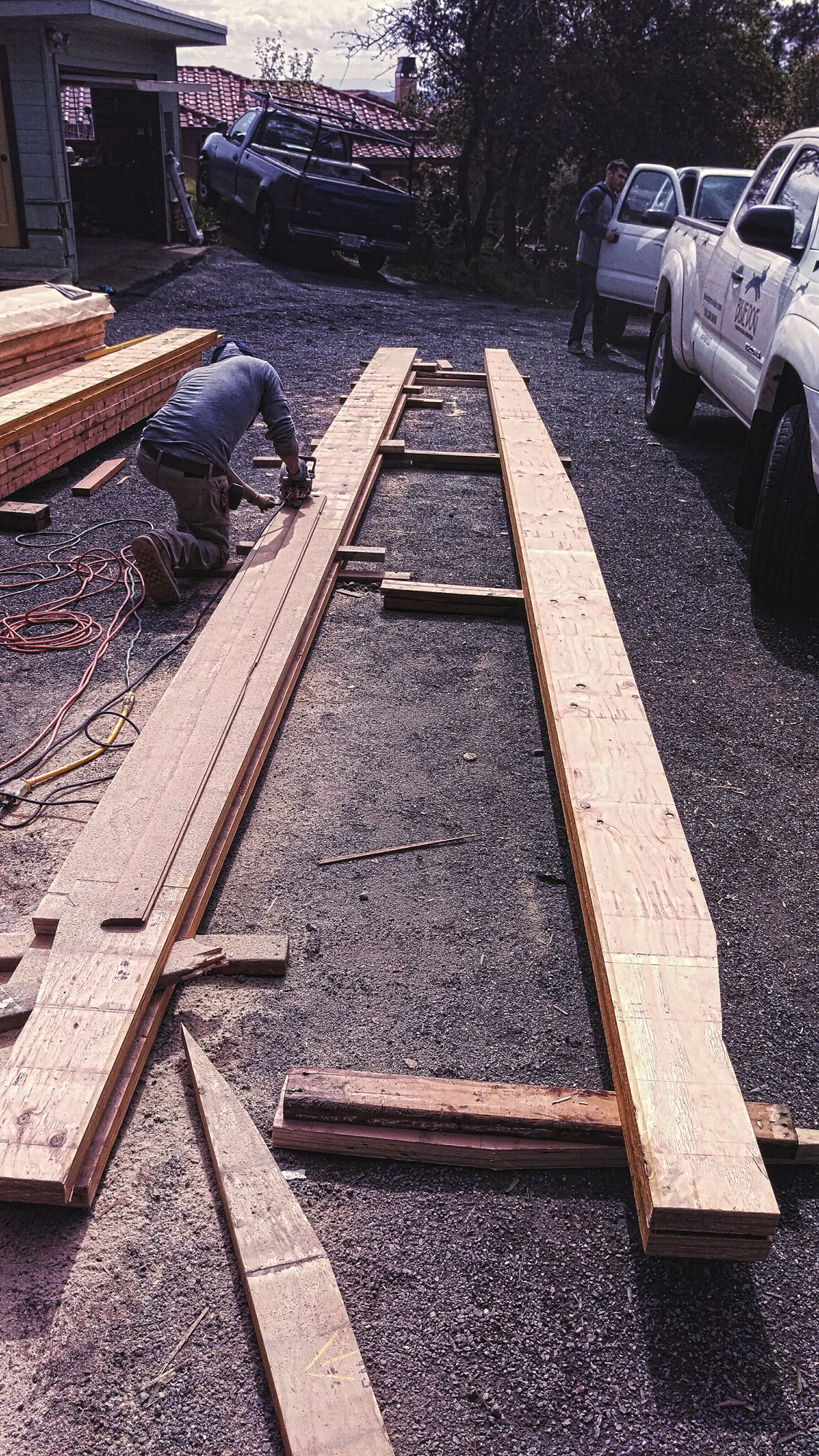 Custom Tapered LVL Roof Rafters