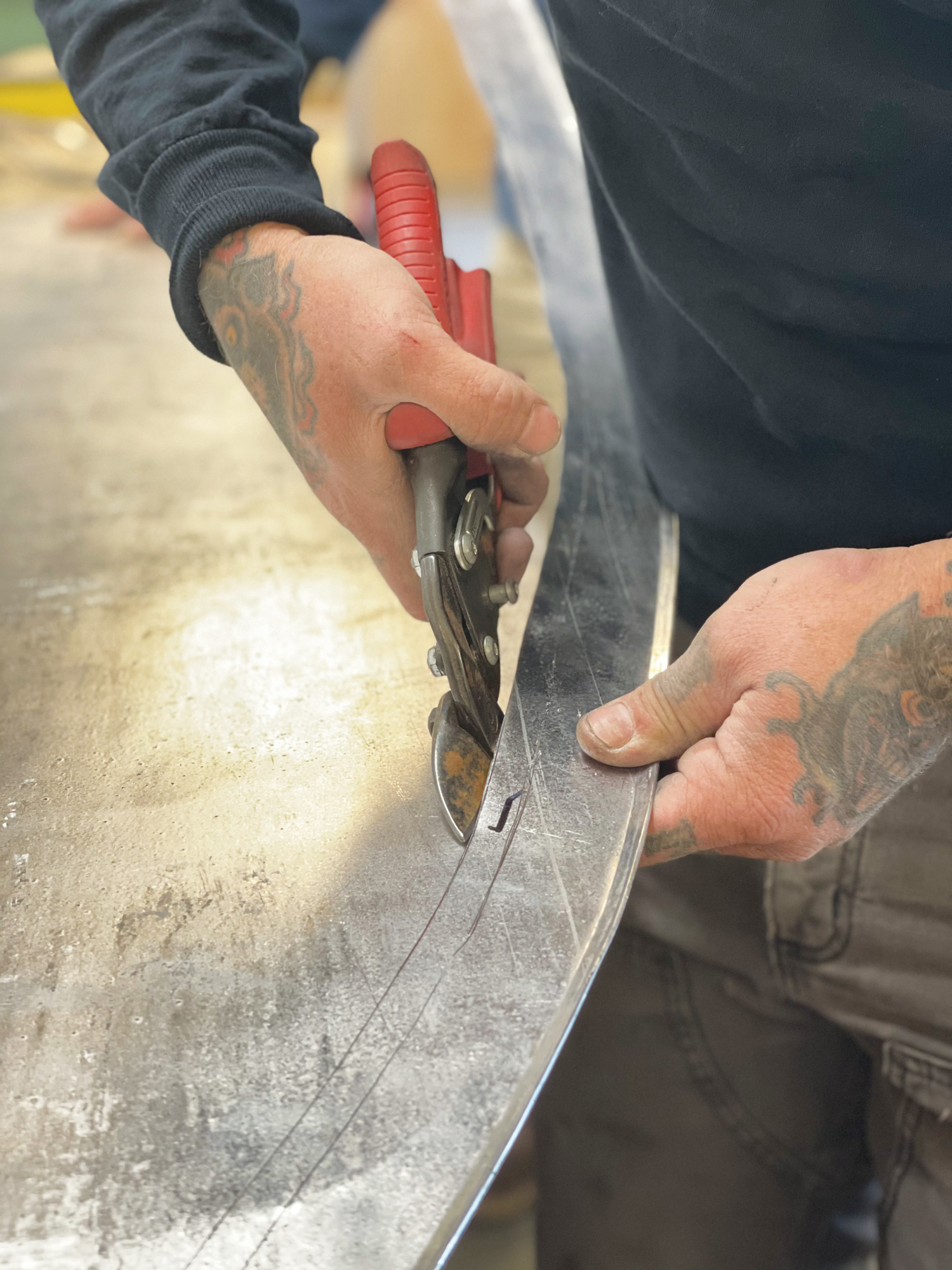 A Concave Metal Roof