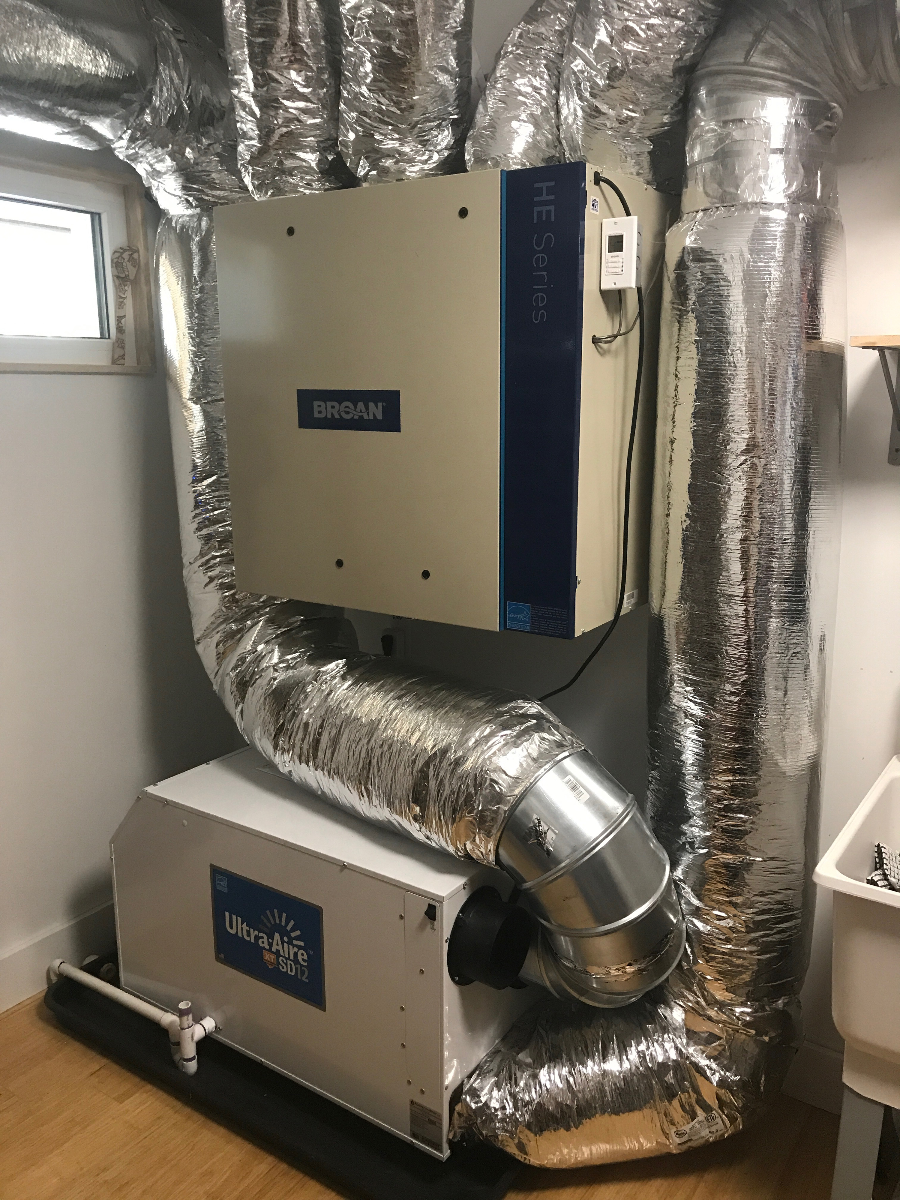 Ductwork for a Retrofit ERV