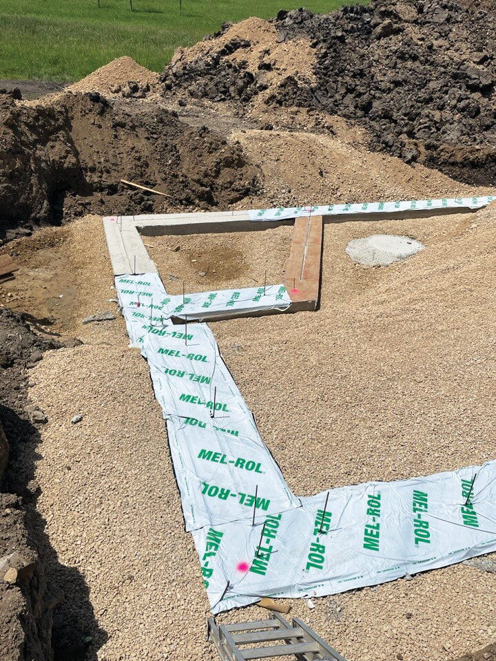 On Site With Mel-Rol Foundation Waterproofing Membrane