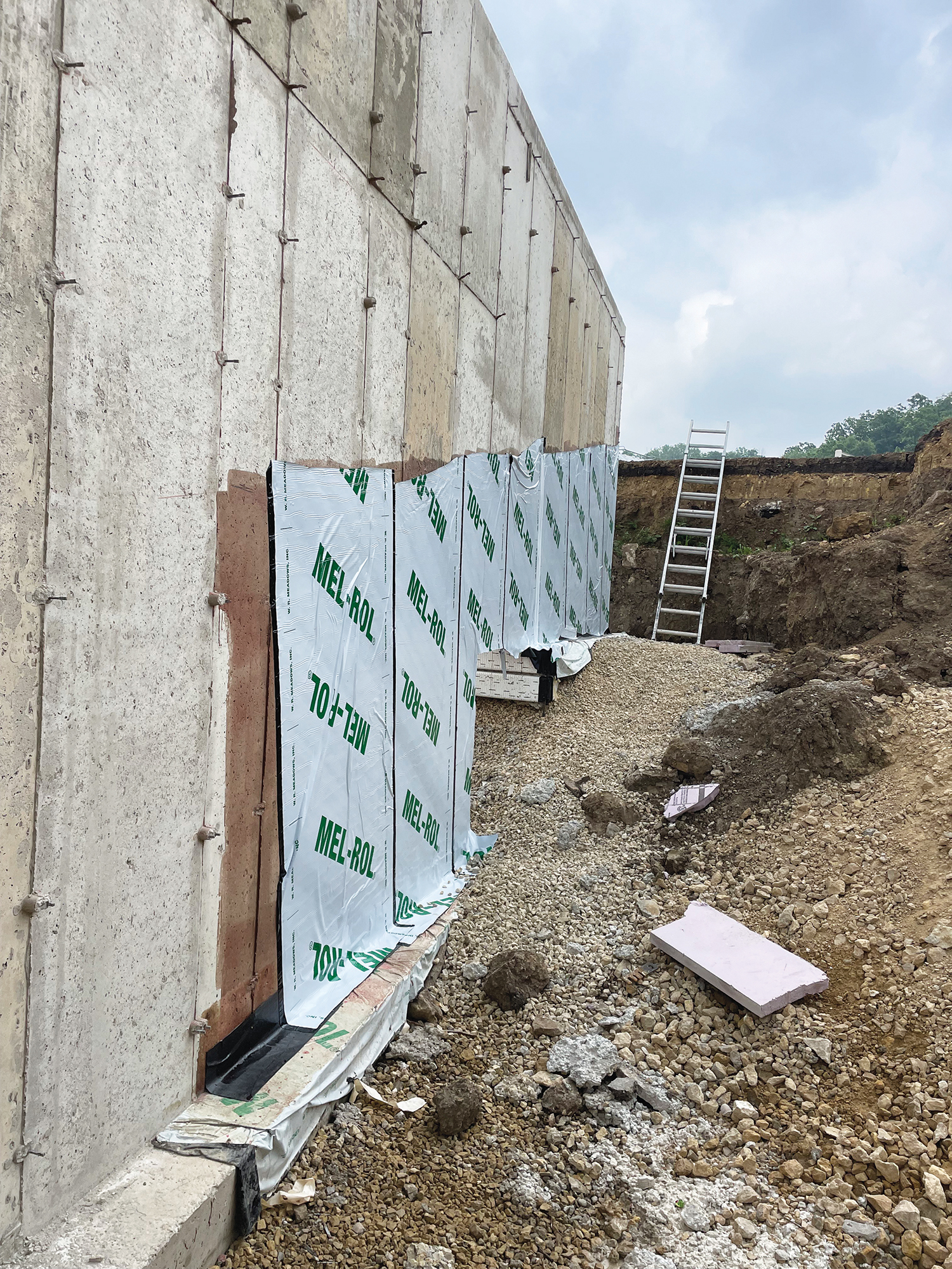 On Site With Mel-Rol Foundation Waterproofing Membrane