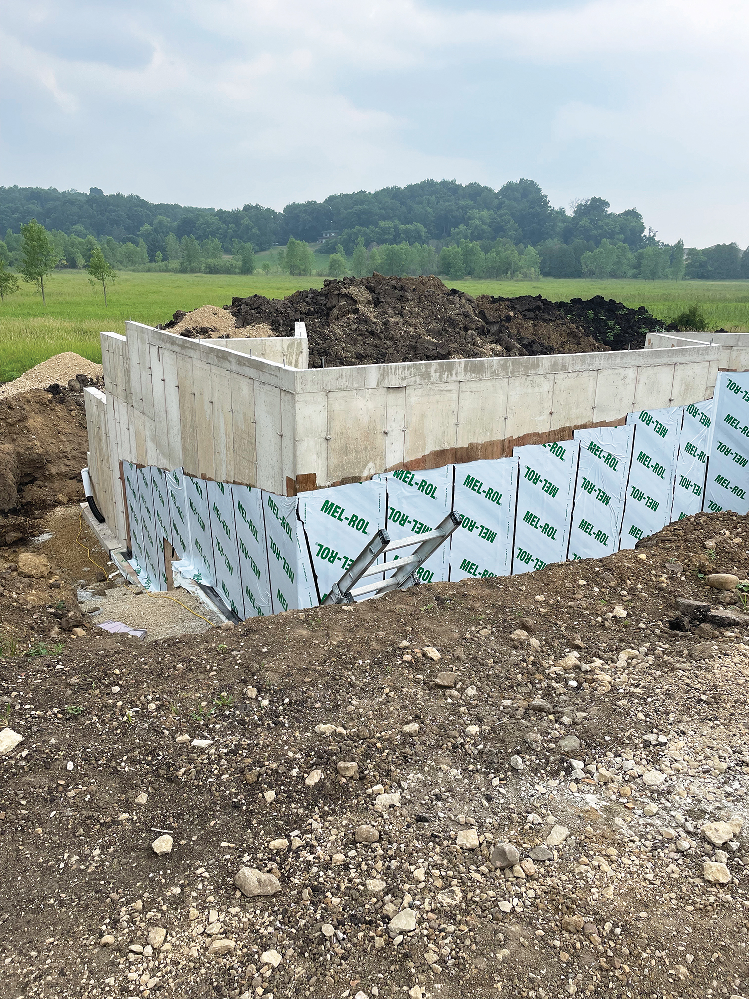 On Site With Mel-Rol Foundation Waterproofing Membrane