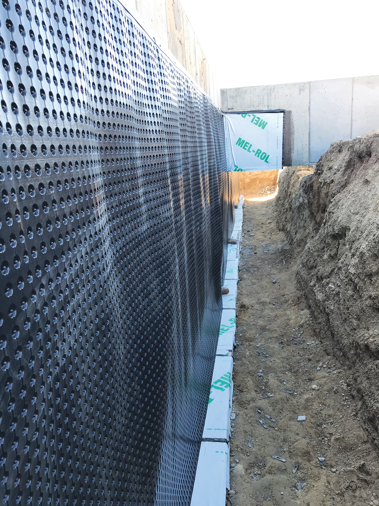 On Site With Mel-Rol Foundation Waterproofing Membrane