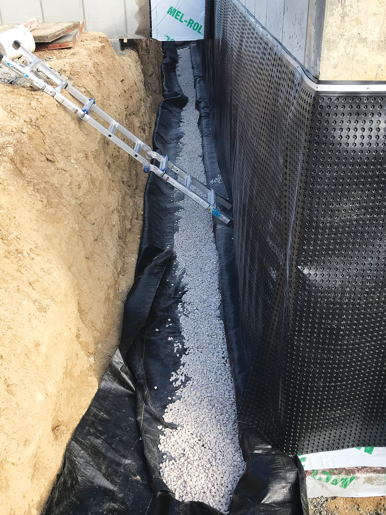 On Site With Mel-Rol Foundation Waterproofing Membrane
