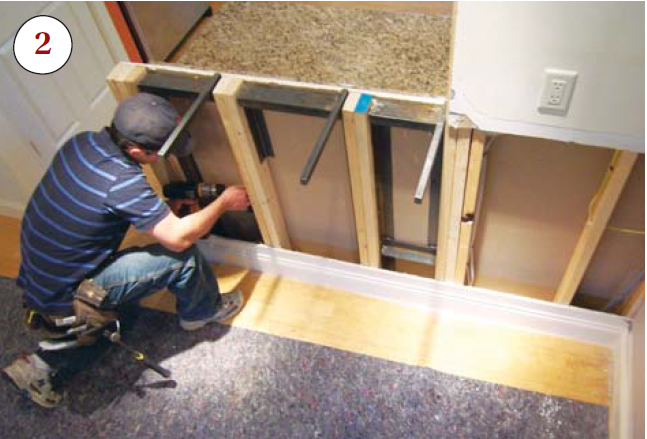 Supporting an Overhanging Counter