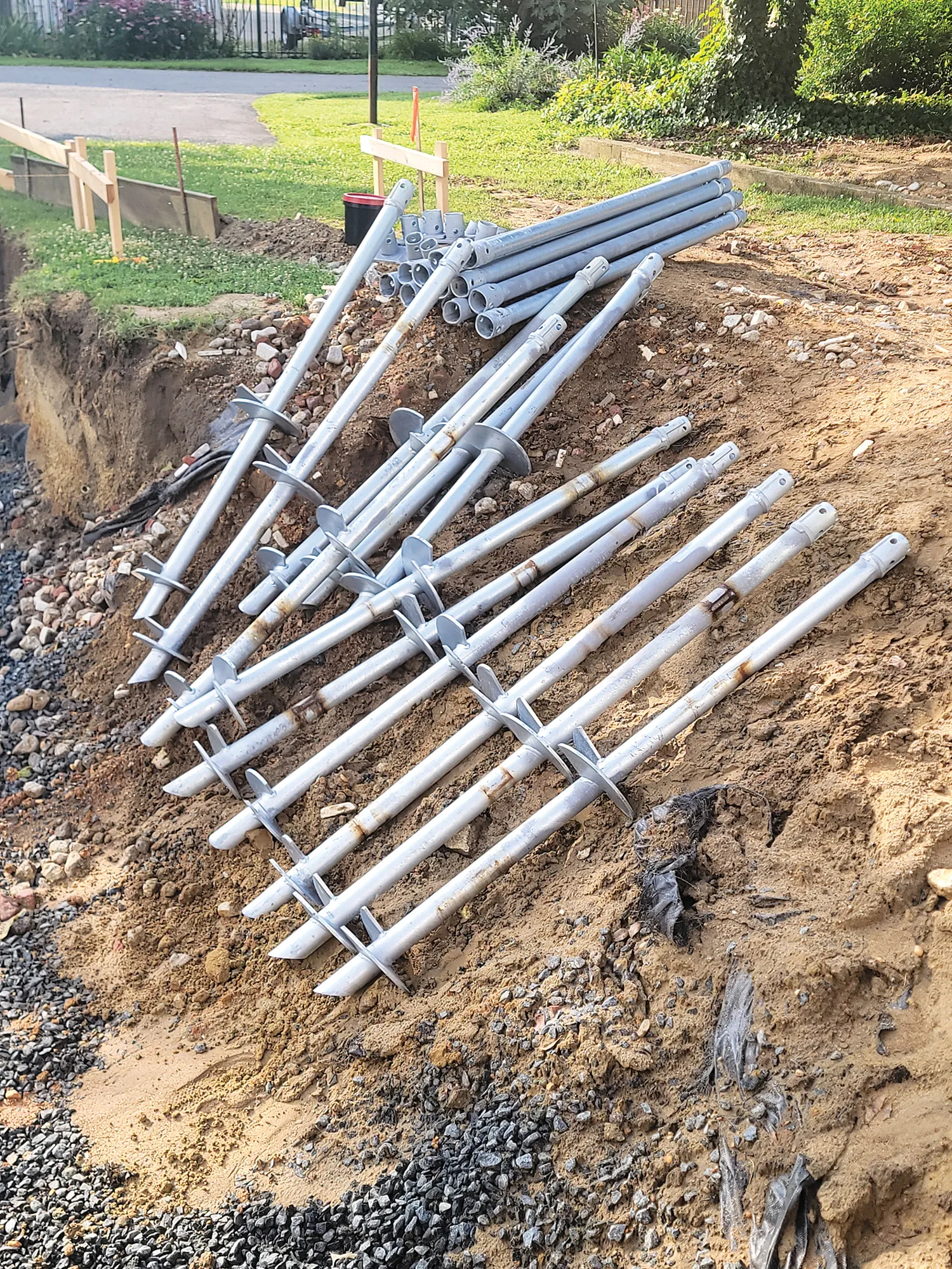 Helical Pier and Grade Beam Foundation