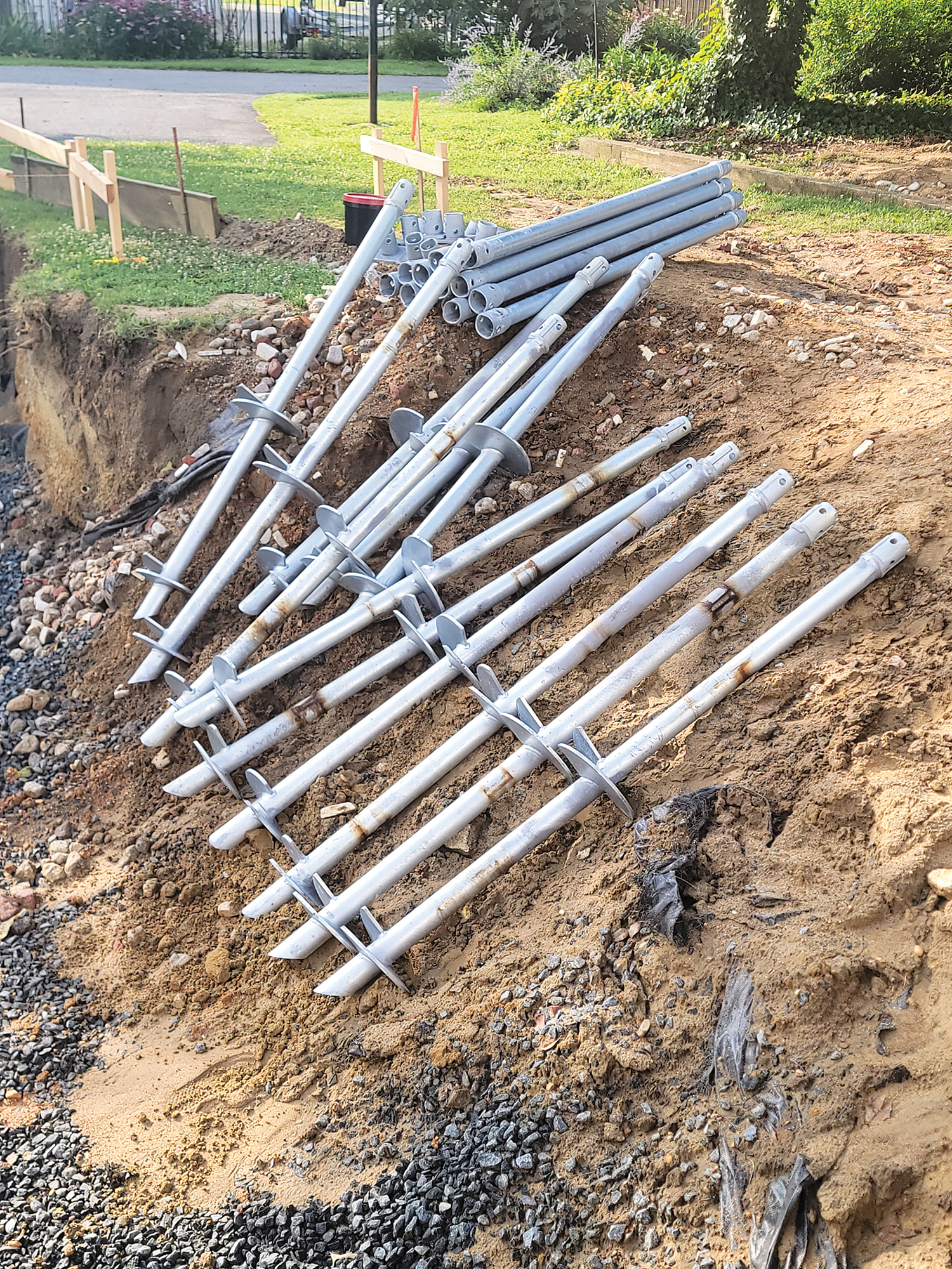 Helical Pier and Grade Beam Foundation