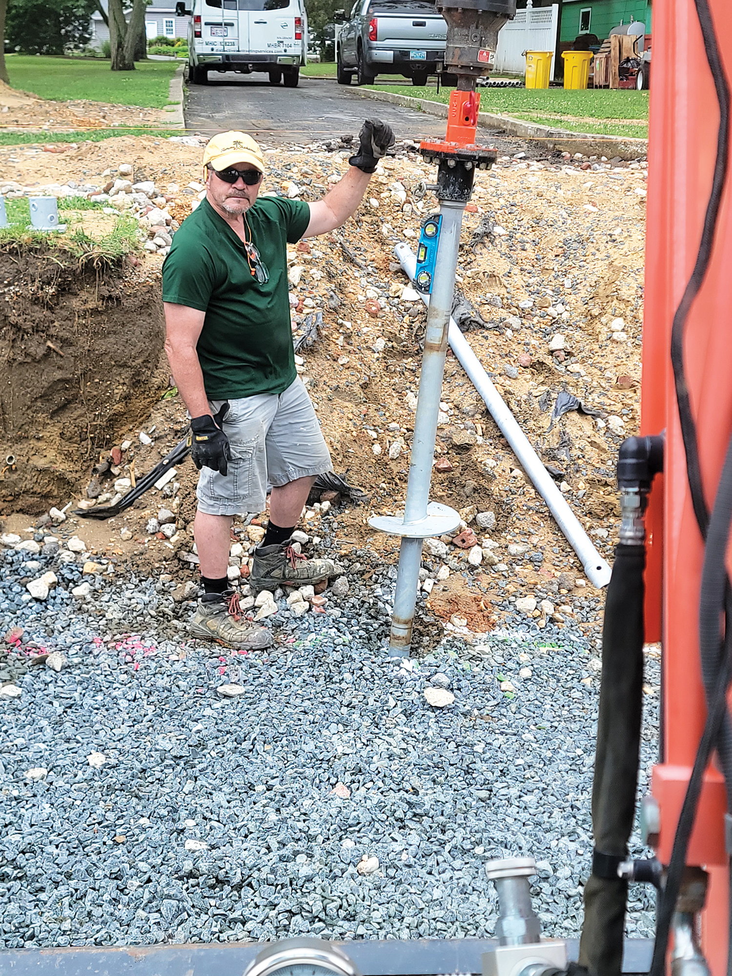 Helical Pier and Grade Beam Foundation