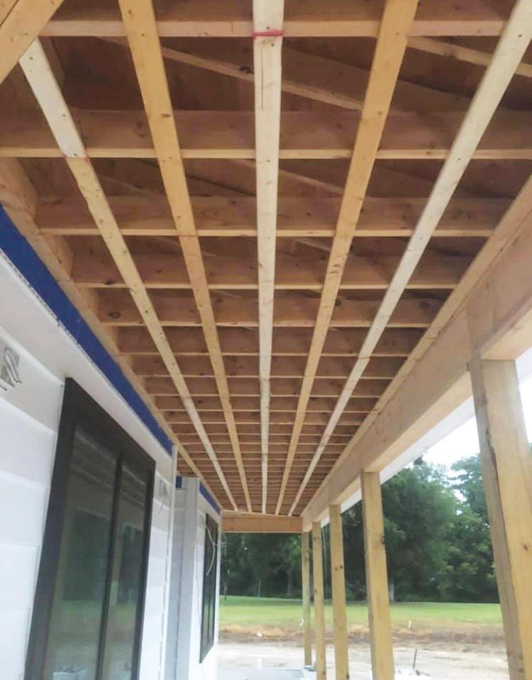 A Traditional Porch Ceiling With a Modern Look