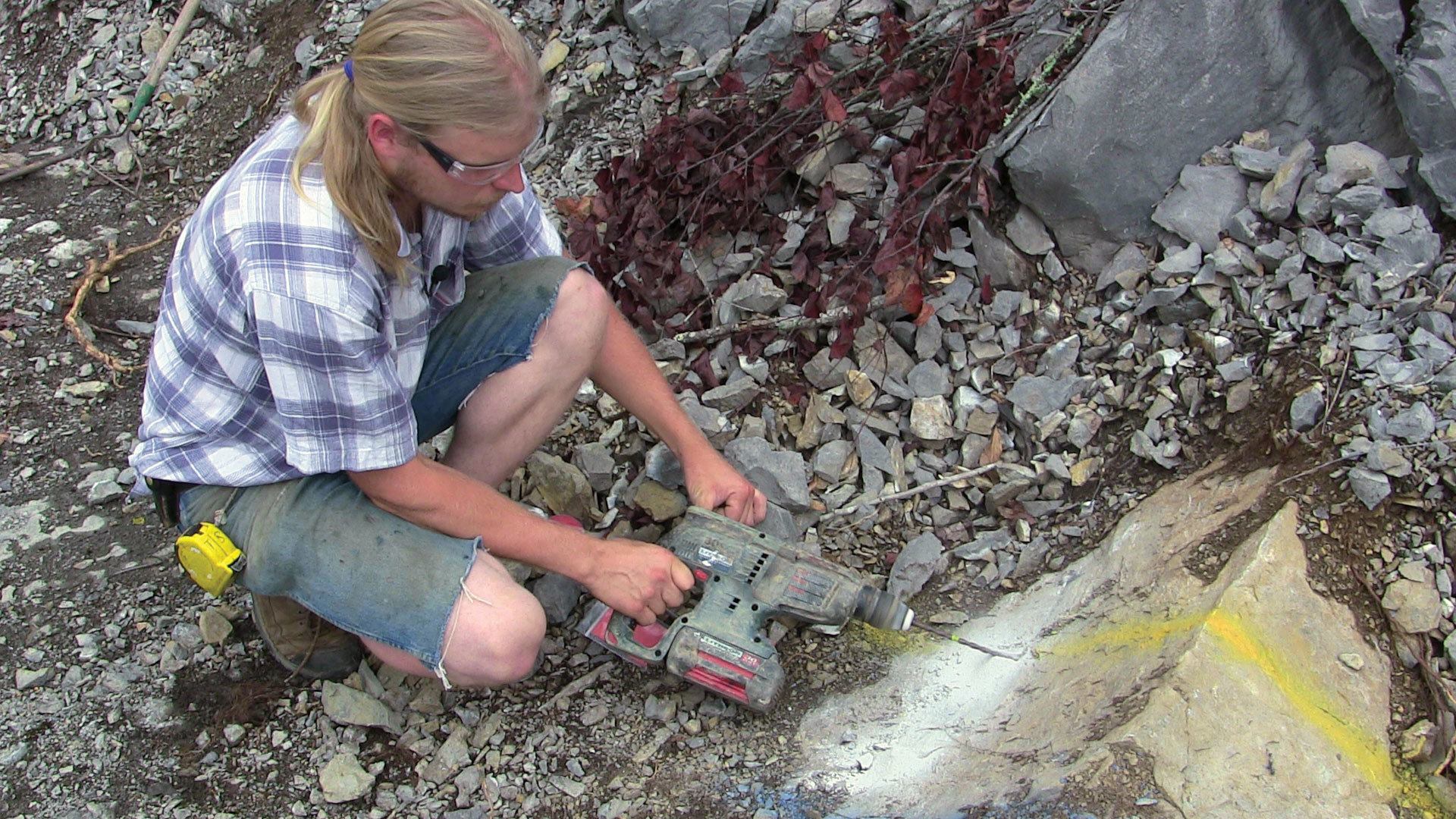 Rock Breaking With Micro Blaster