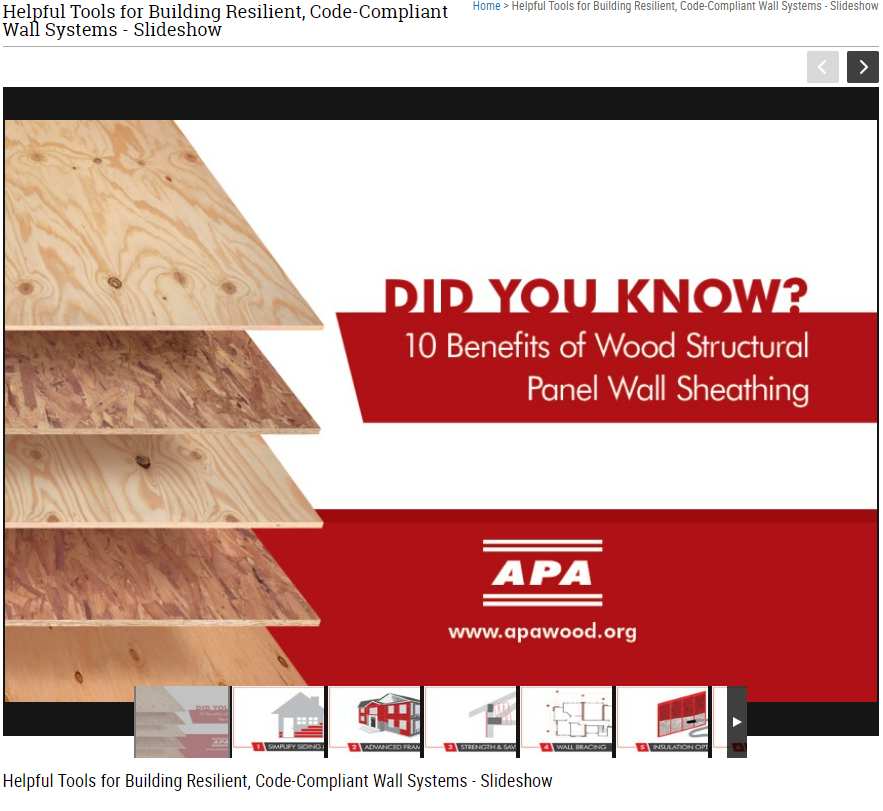 Helpful Tools for Building Resilient, Code-Compliant Wall Systems