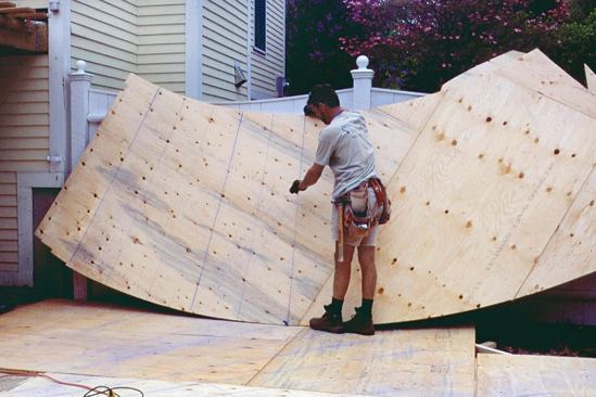 Laminating Stringers for Curved Deck Stairs
