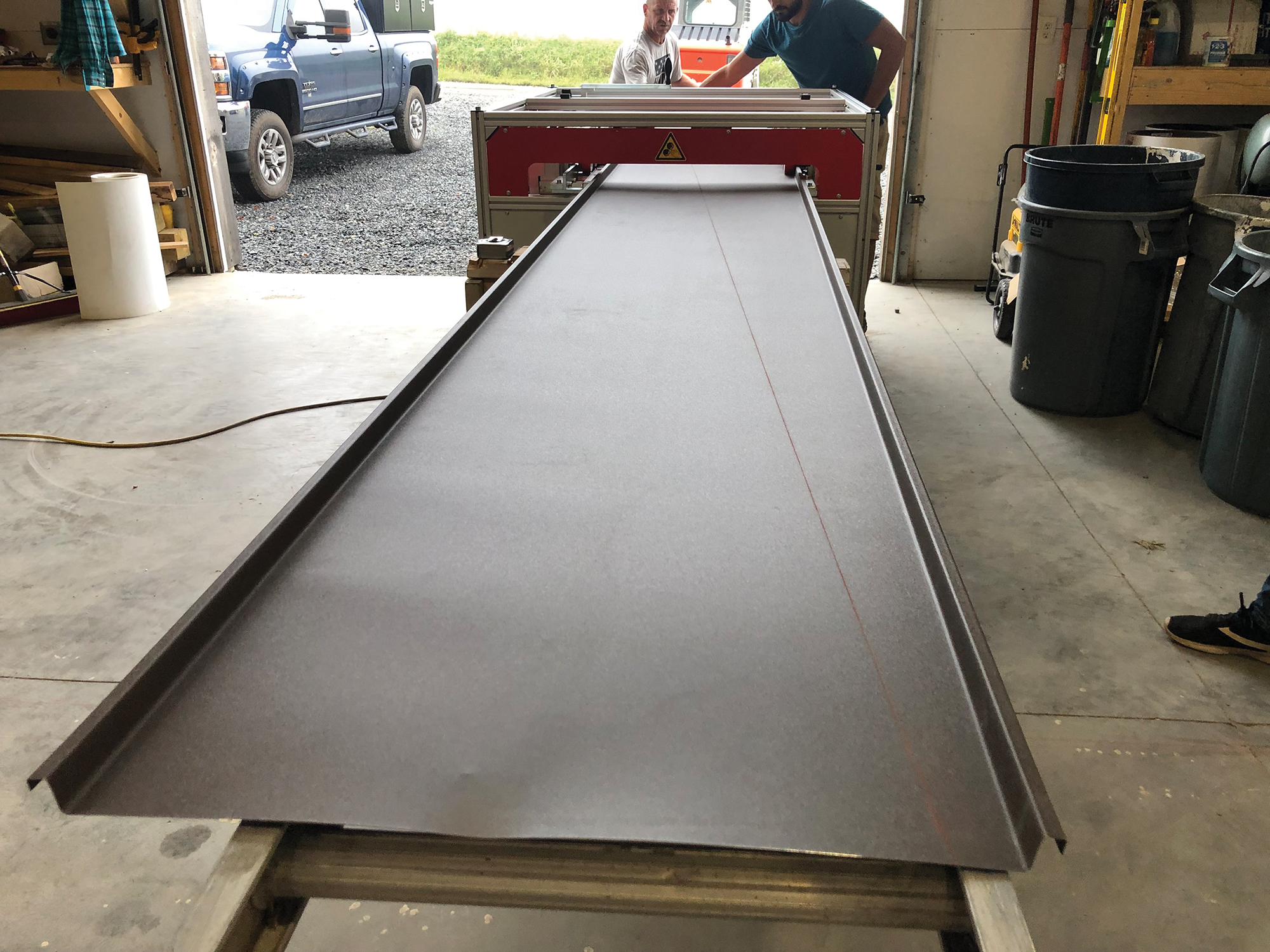 Standing Seam for a Circular Turret